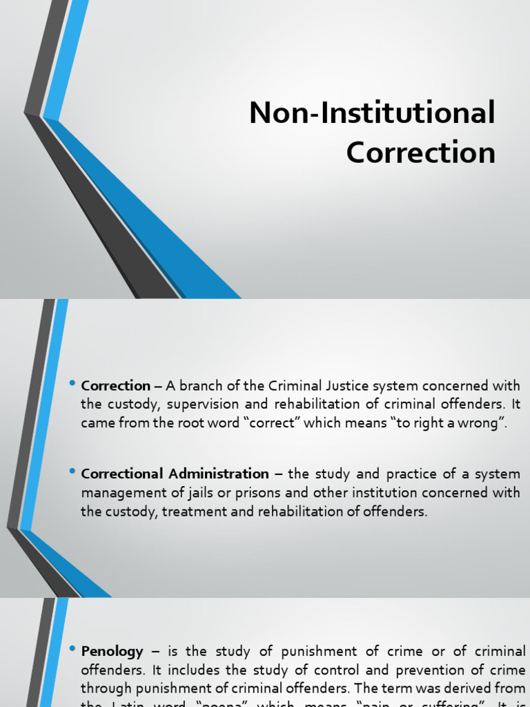 Non Institutional Correction 2022 2023 4 | PDF | Probation ...
