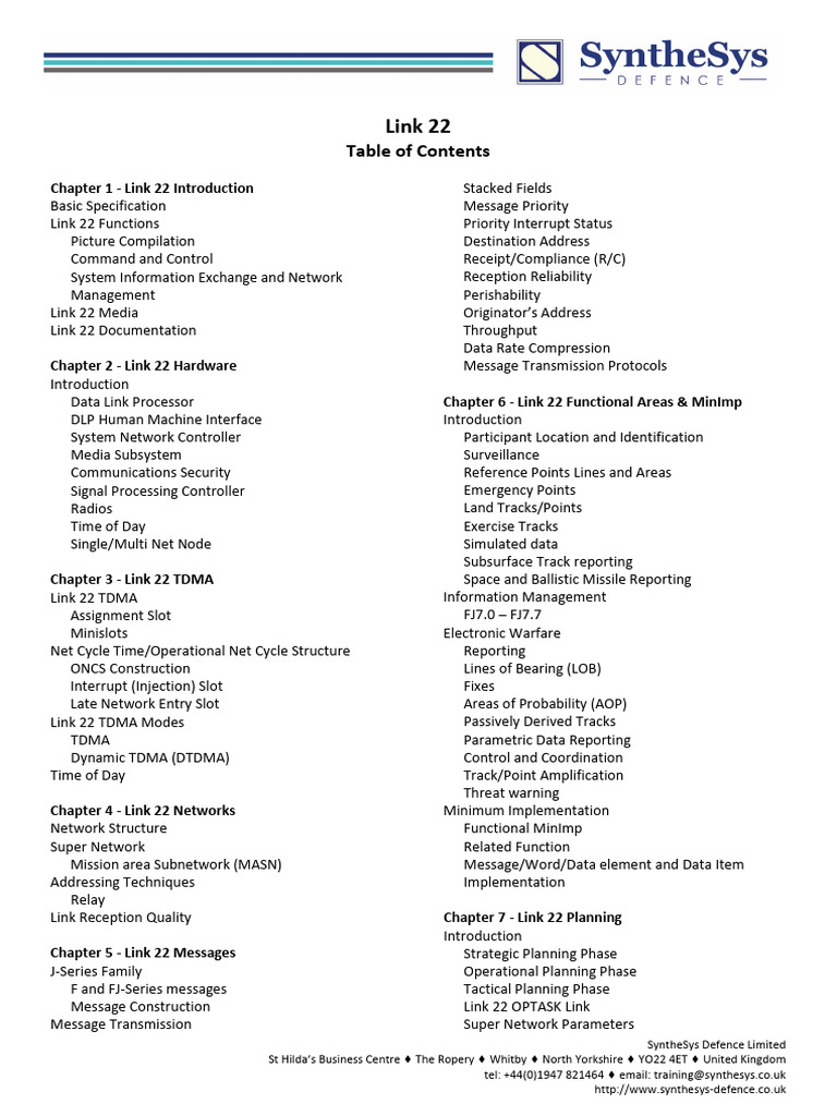 Toc Link 22 | PDF | Computer Network | Computer Science