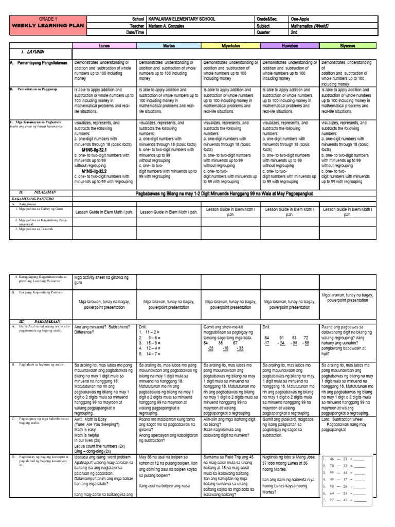 Math1 - DLL Q2 Week 5 | PDF | Arithmetic | Mathematics