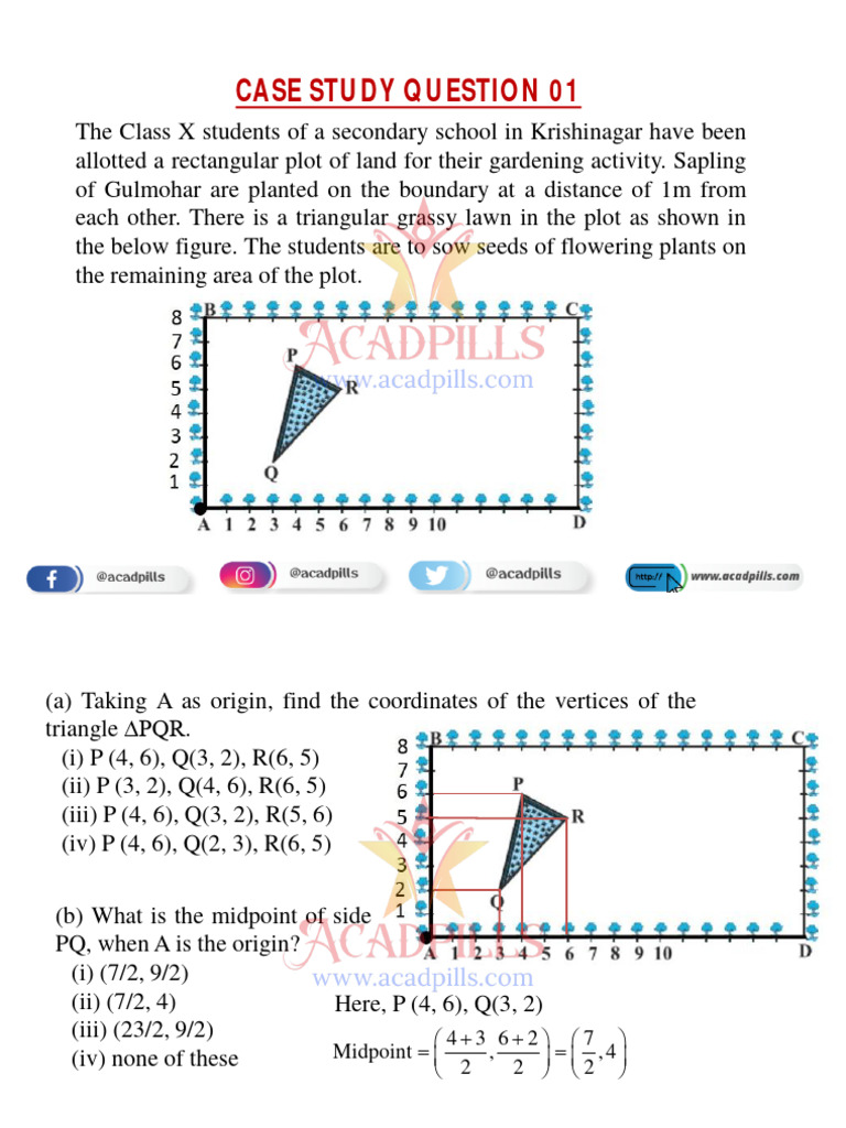Maths 10th Case Study Question Bank | Download Free PDF | Mathematics | Geometry