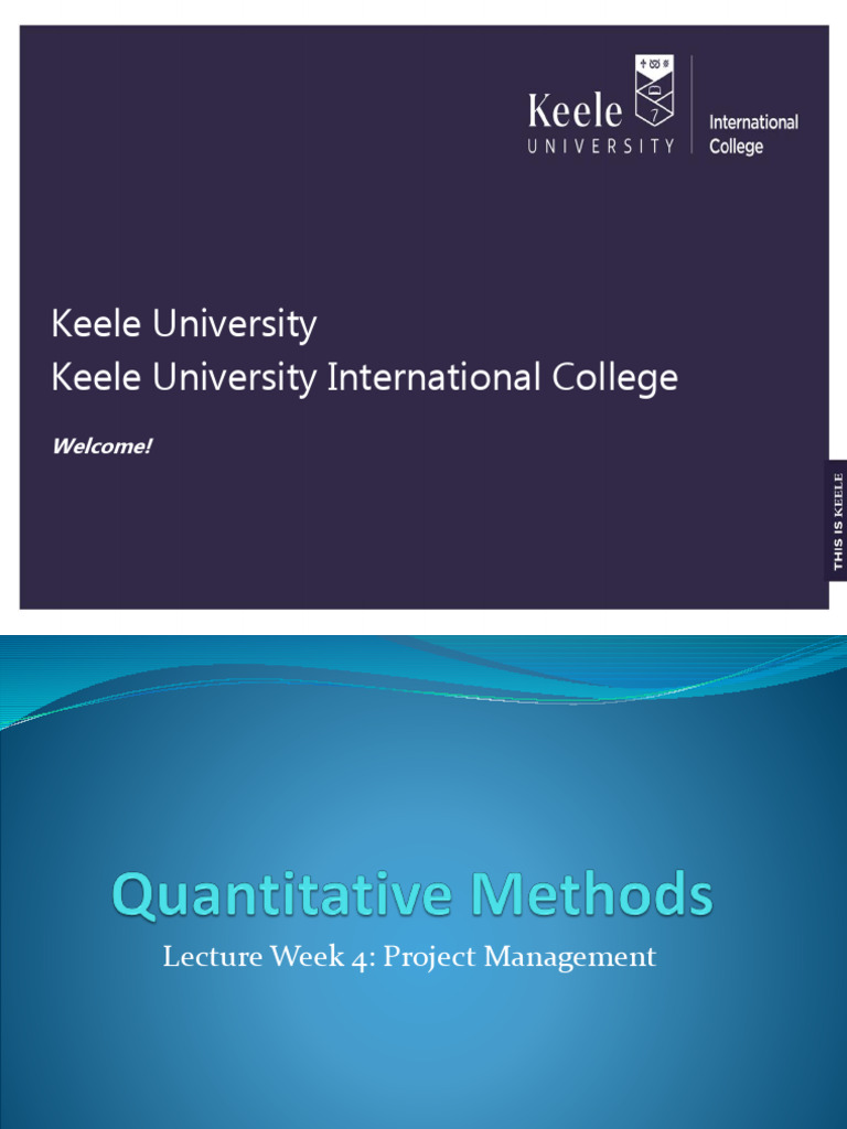 Lecture Week 4 Project Management | PDF | Project Management | Business