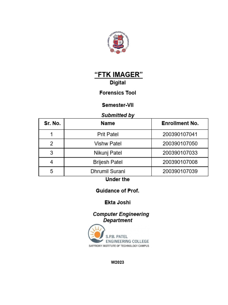 DF Team | PDF | Computer Forensics | Computer File