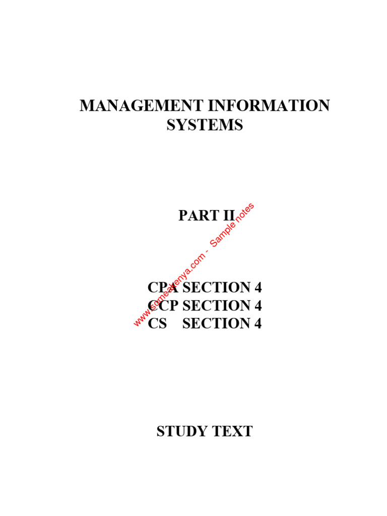 Management Information Systems - Sample | Download Free PDF | System ...