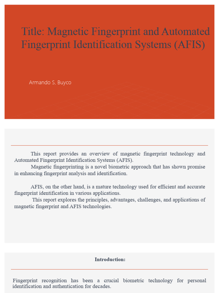 Fingerprint Tech for Security Experts | PDF | Fingerprint | Radiocarbon ...
