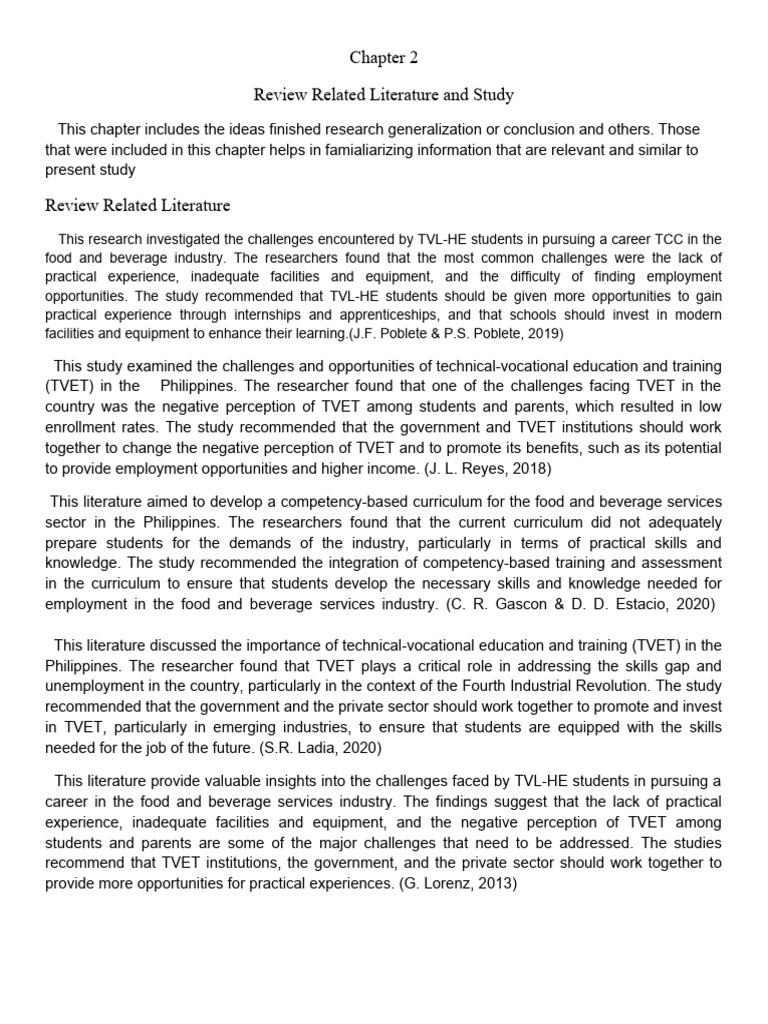 Chapter 2 | PDF | Experience | Internship