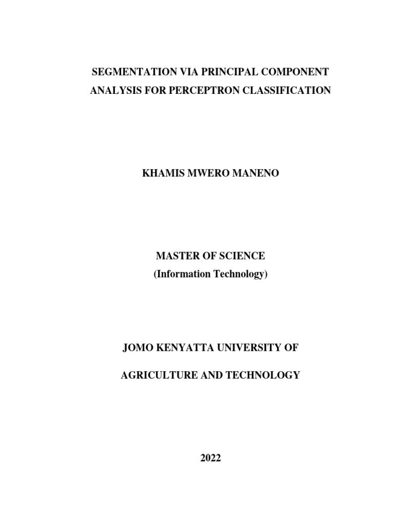 Khamis Mwero Maneno MSC Thesis 2022 | PDF | Cluster Analysis | Business Intelligence
