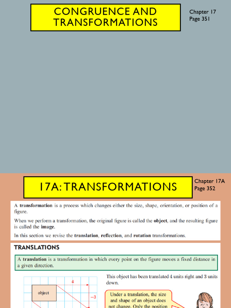Transformations and Congruence | Download Free PDF | Triangle | Shape