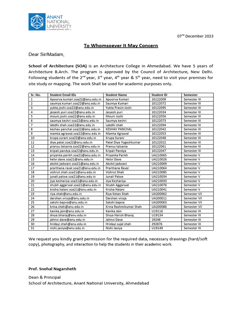 Sample Letter | PDF