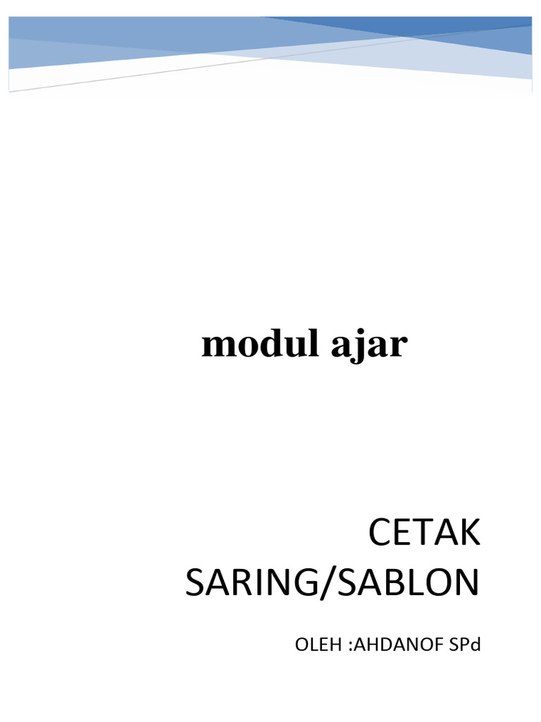 Mudul ajarSABLON | PDF | Karier & Perkembangan