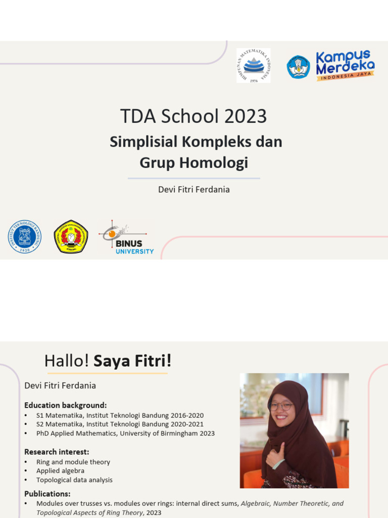 TDA School - Day 1 - Simplisial Kompleks | PDF