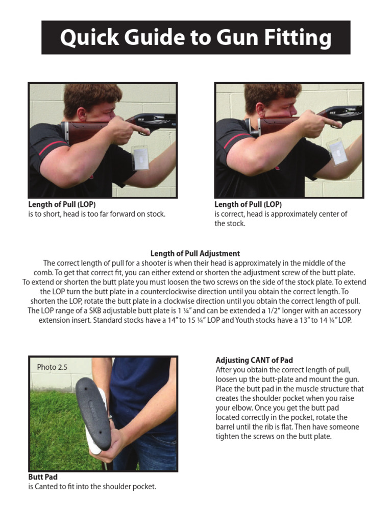 Instr Quick Guide To Gun Fitting | PDF | Flight | Hazards