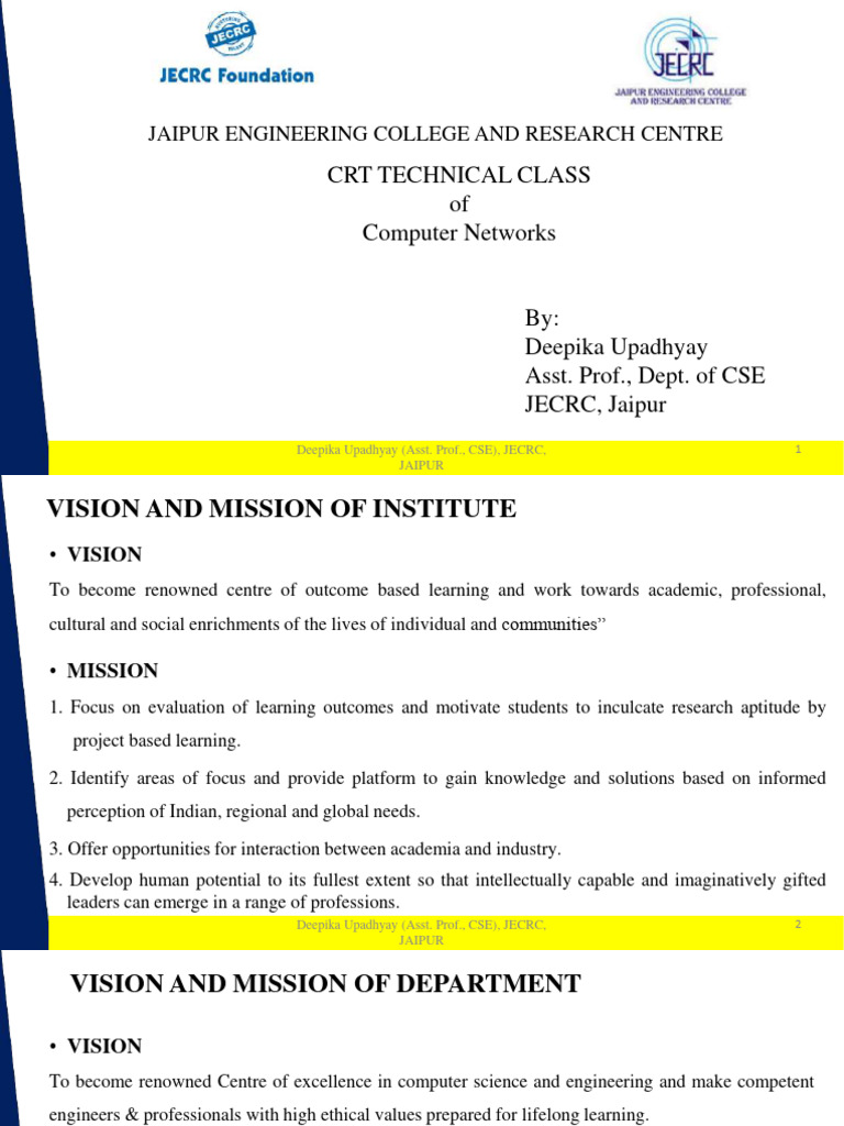 CRT Technical Class Computer Networks Day 2 | PDF | Internet Protocols ...