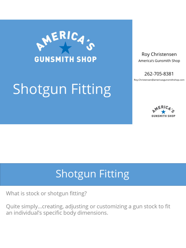 Shotgun Fitting | PDF | Shotgun | Military Technology