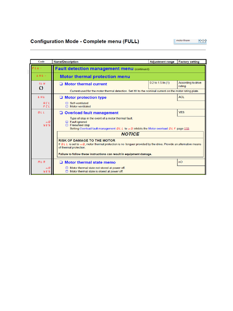 ATV12 Motor Thermal Protection Manual Screen Shot | PDF