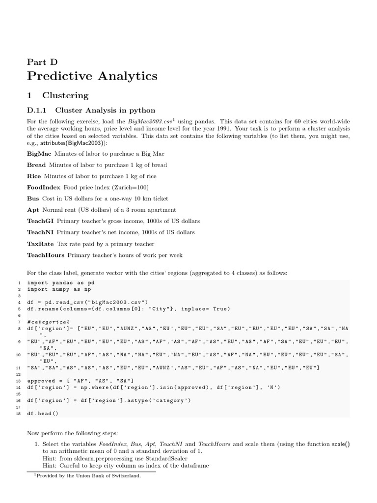 Exercises - Dss - Partd - Handout | PDF | Cluster Analysis | Receiver Operating Characteristic
