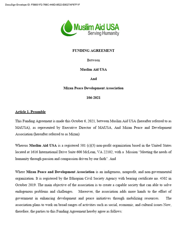 Livelihood Project Agreement | PDF | Food Security | Poverty