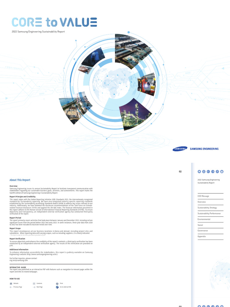 2022 Samsung Engineering Sustainability Report | PDF | Business ...