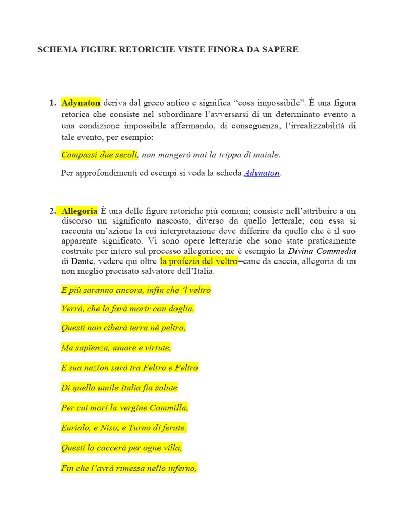 Figure Retoriche Schema 1 | PDF