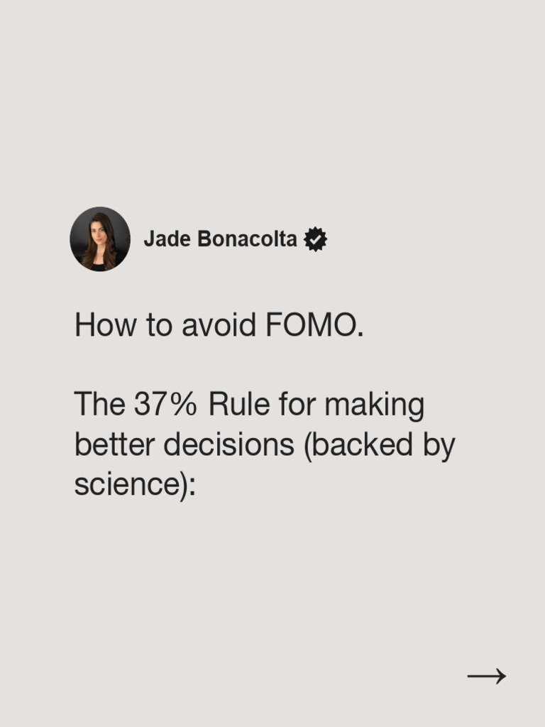 The 37 Rule For Making Better Decisions 1701769059 | PDF | Applied ...