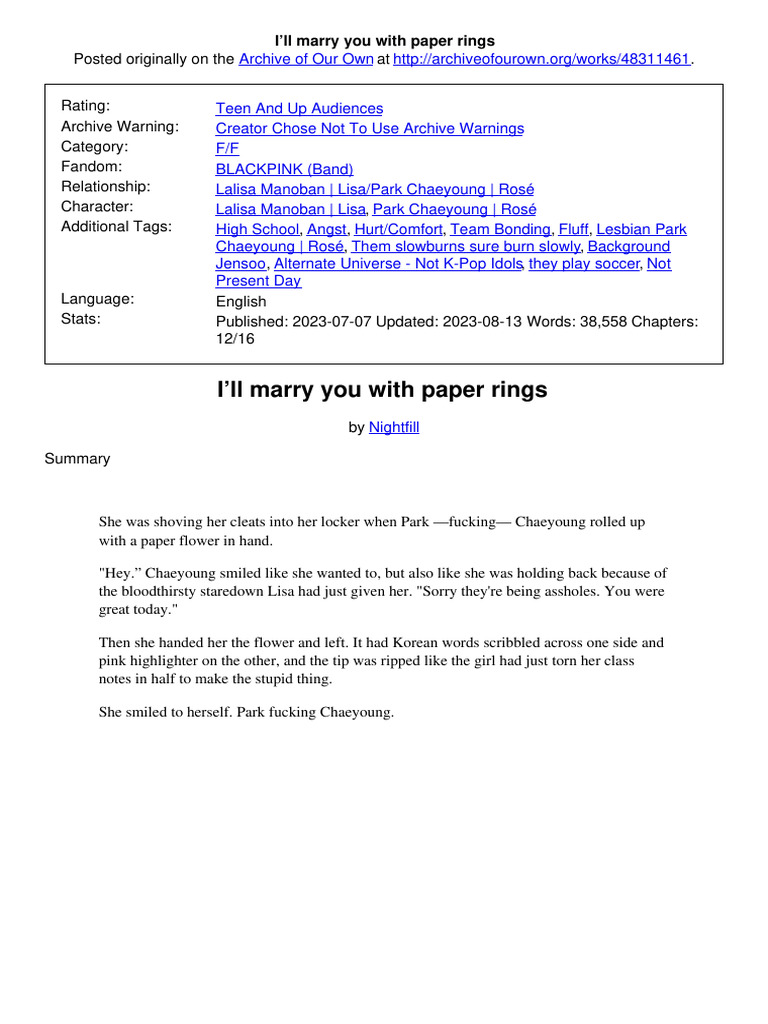 Ill Marry You With Paper Pdf