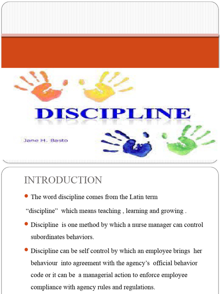 Effective Discipline in Nursing Management | PDF | Disciplines | Public ...