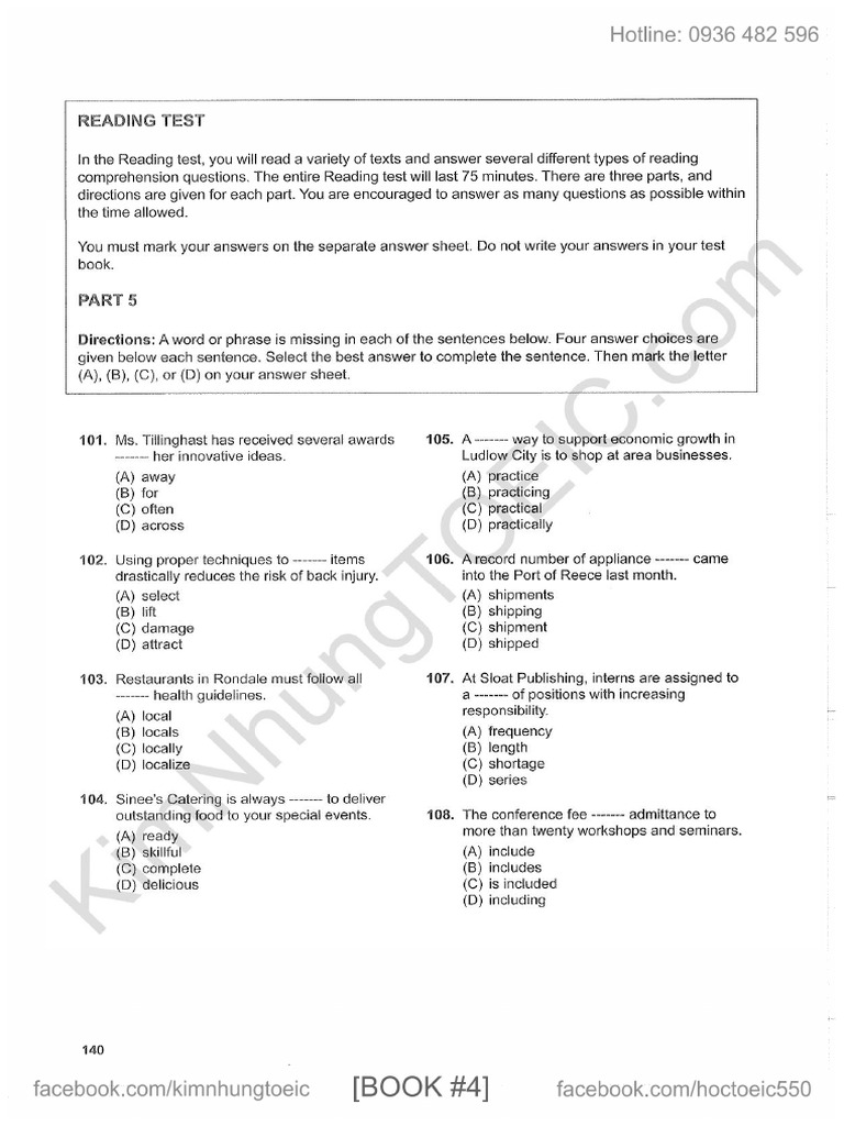 Test D - Part 5,6 | PDF