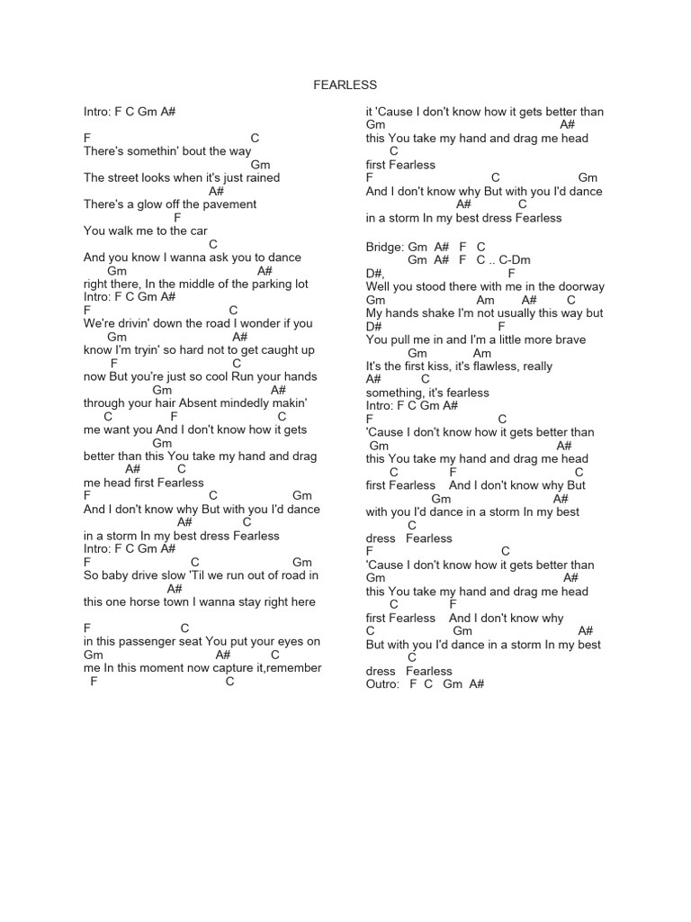 Fearless Chord | PDF