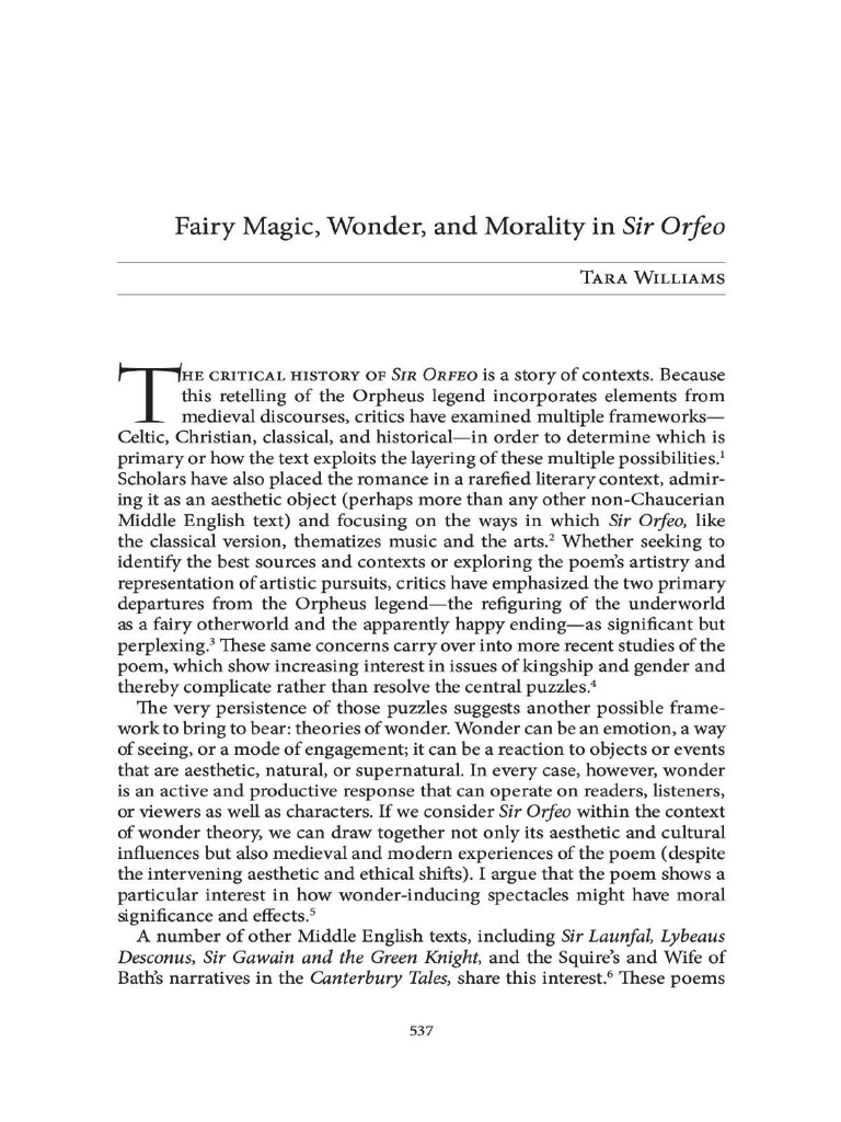 Fairy Magic, Wonder, and Moral-1 | PDF