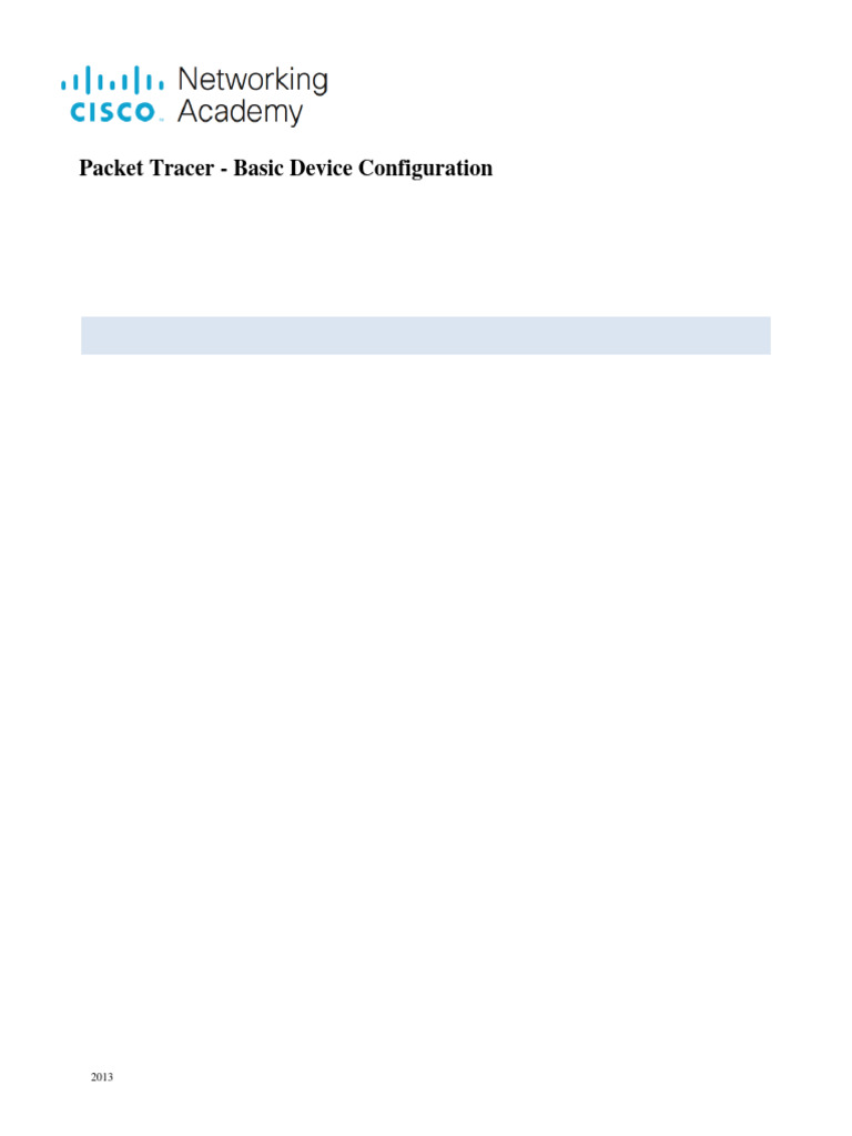 10 4 3 Packet Tracer Basic Device Configuration Ilm Pdf I Pv6