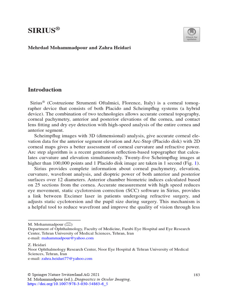 Sirius ZHeidariMMohammadpour | PDF | Cornea | Contact Lens