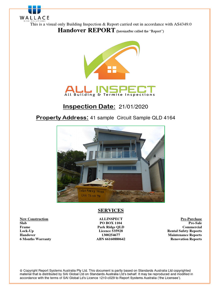 Building Handover Report Format | PDF | Storm Drain | Drainage Basin