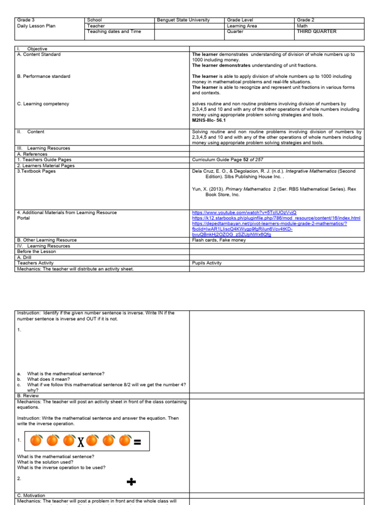 LP in Math | PDF | Learning | Teachers