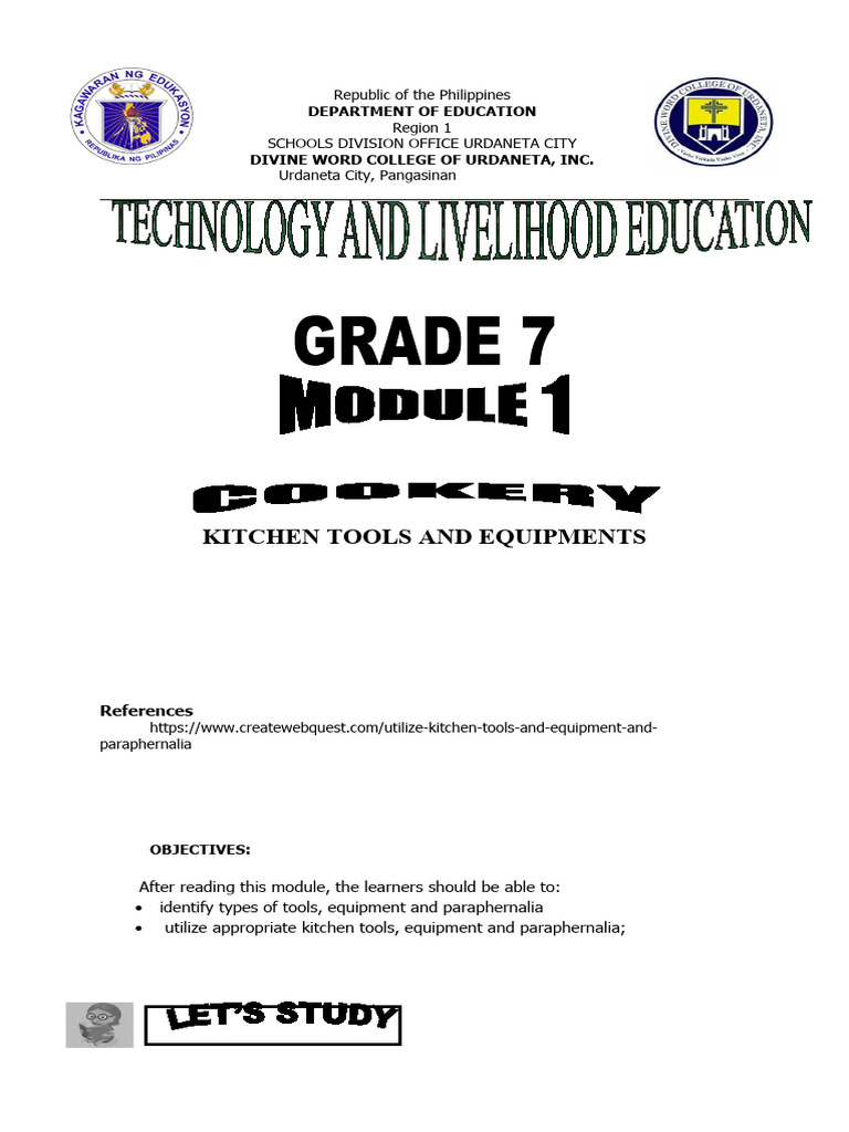 Tle Module 1 | PDF | Kitchen Utensil | Soup