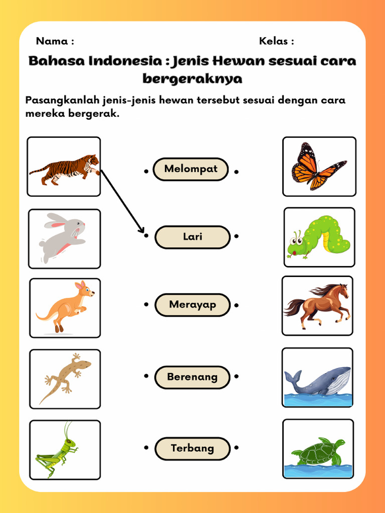 Bahasa Indonesia (Cara Hewan Bergerak) | PDF