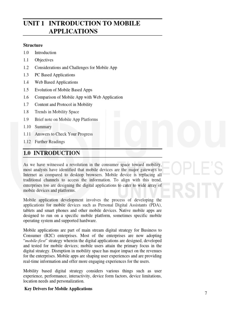 Unit-1 Book | PDF | Mobile App | Application Software