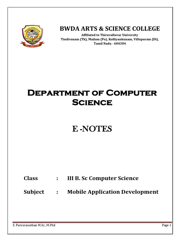 Mobile Application Development New | PDF | Mobile App | Android (Operating System)