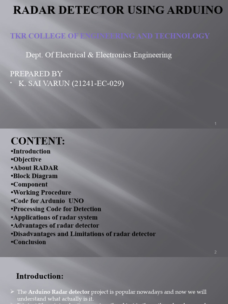 Radar Project | PDF | Arduino | Manufactured Goods