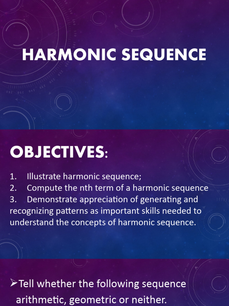 Harmonic Sequence Q1 W5 | PDF | Teaching Methods & Materials
