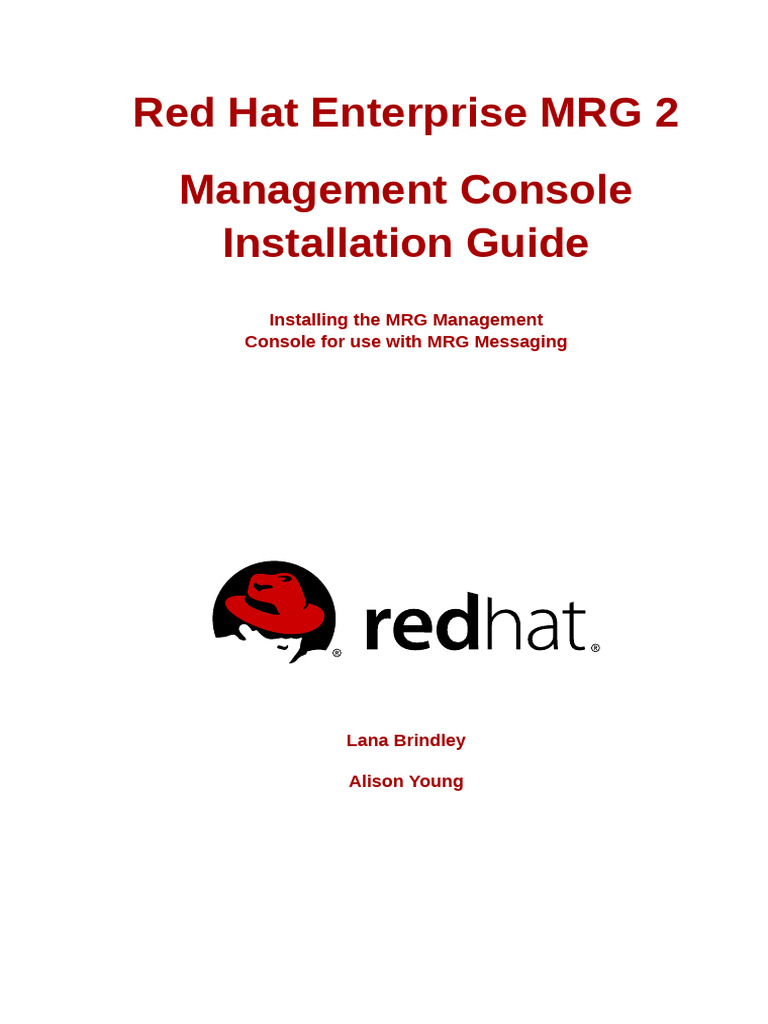 Red Hat Enterprise MRG-2-Management Console Installation Guide-En-US | PDF | Red Hat | Command ...