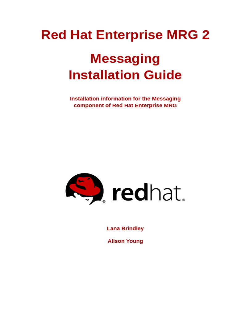 Red Hat Enterprise MRG-2-Messaging Installation Guide-En-US | PDF | Red Hat | Command Line Interface
