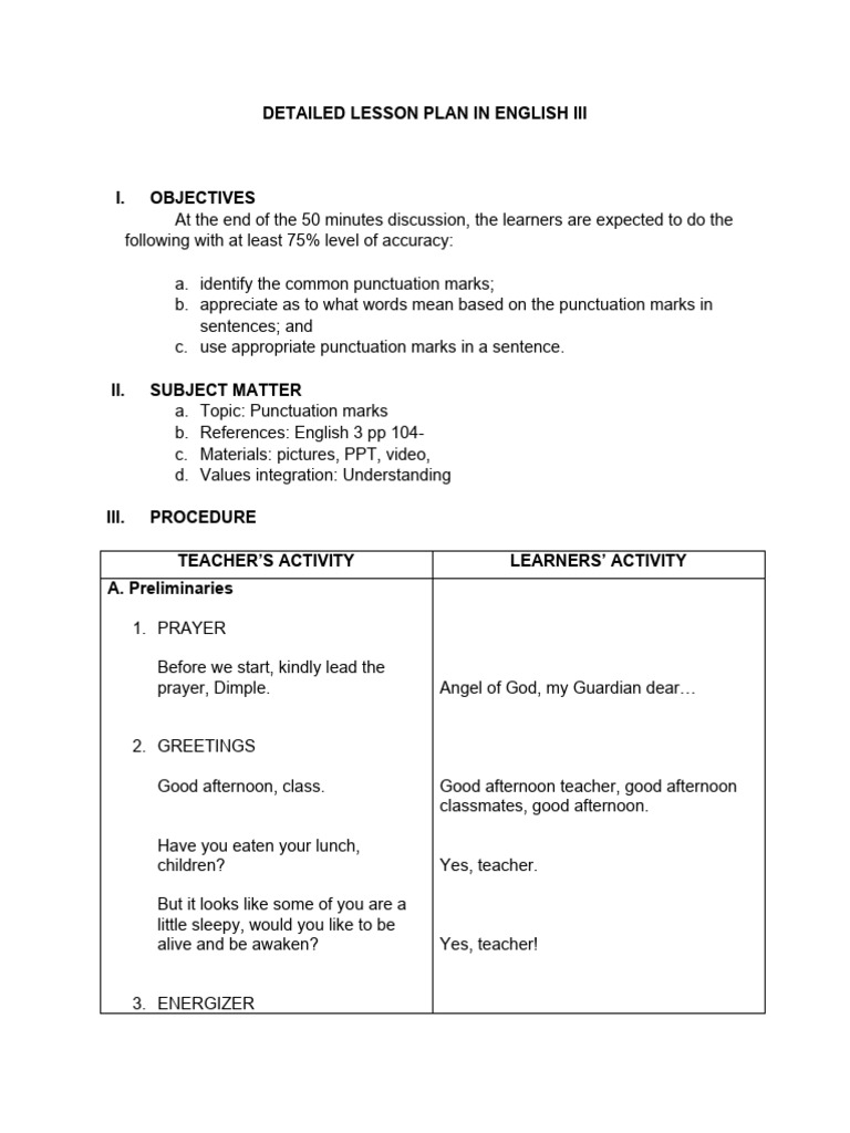 English LP | PDF | Punctuation | Question