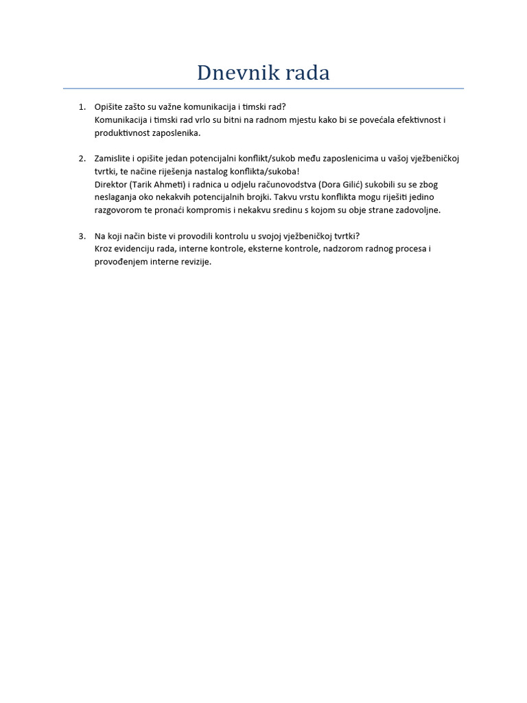 Dnevnik Rada Lovro Butković 4.j | PDF