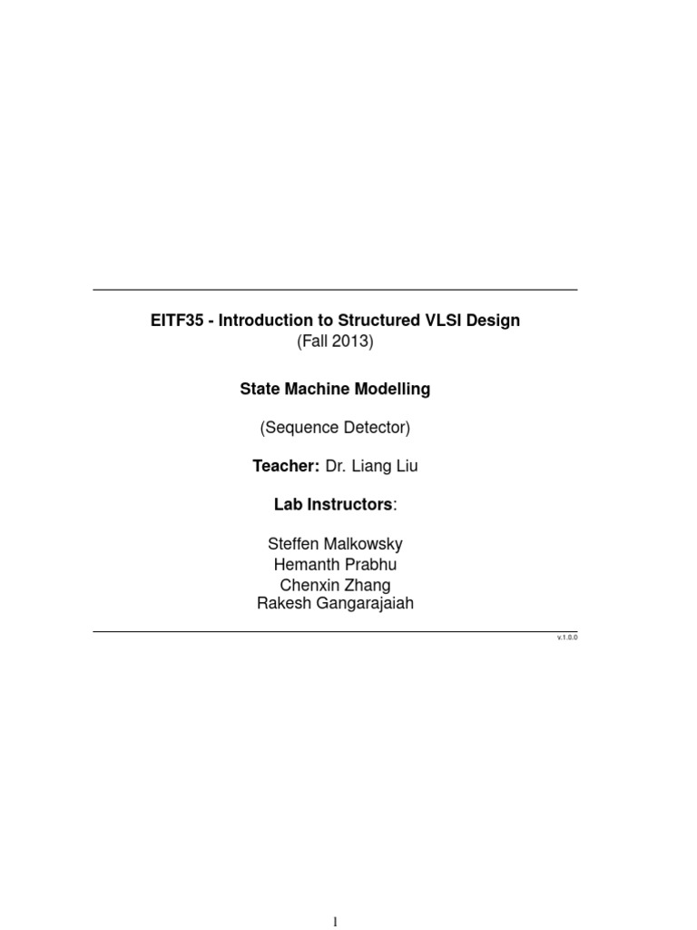 Lab1 Manual 2013 Pdf Vhdl Hardware Description Language 
