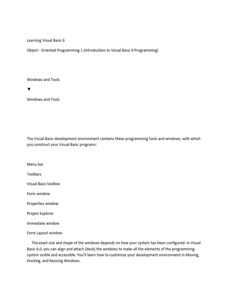 Learning Visual | PDF | Ascii | Window (Computing) Learning Visual | PDF | Ascii | Window (Computing)