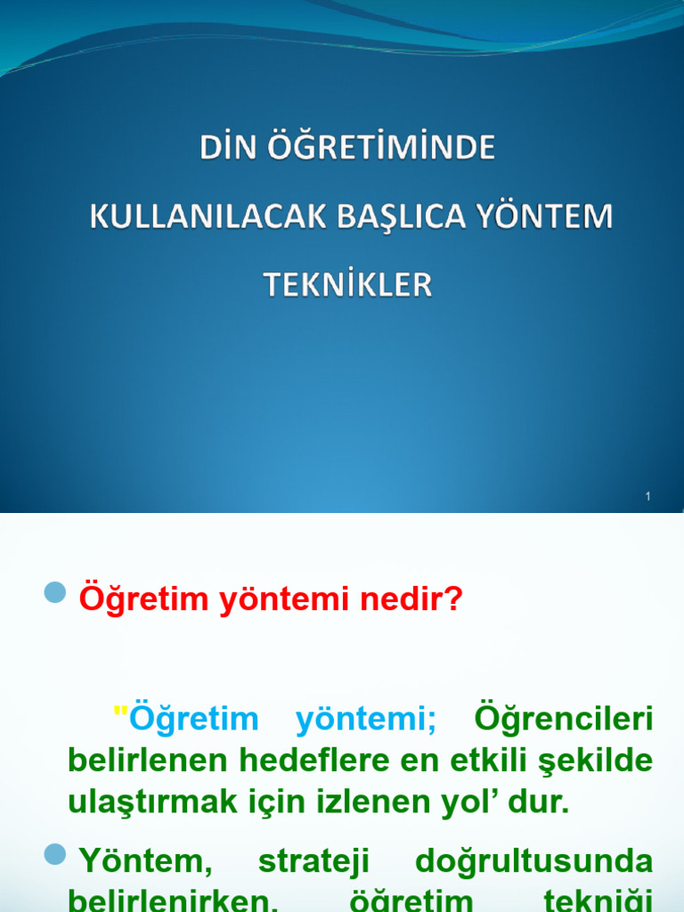 5 Din Ogretim Yontemleri 1 | PDF