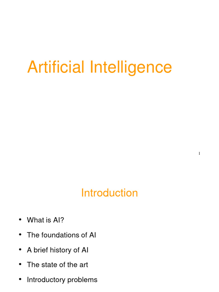 Ai Chapter1 Merged | Download Free PDF | Artificial Intelligence | Intelligence (AI) & Semantics