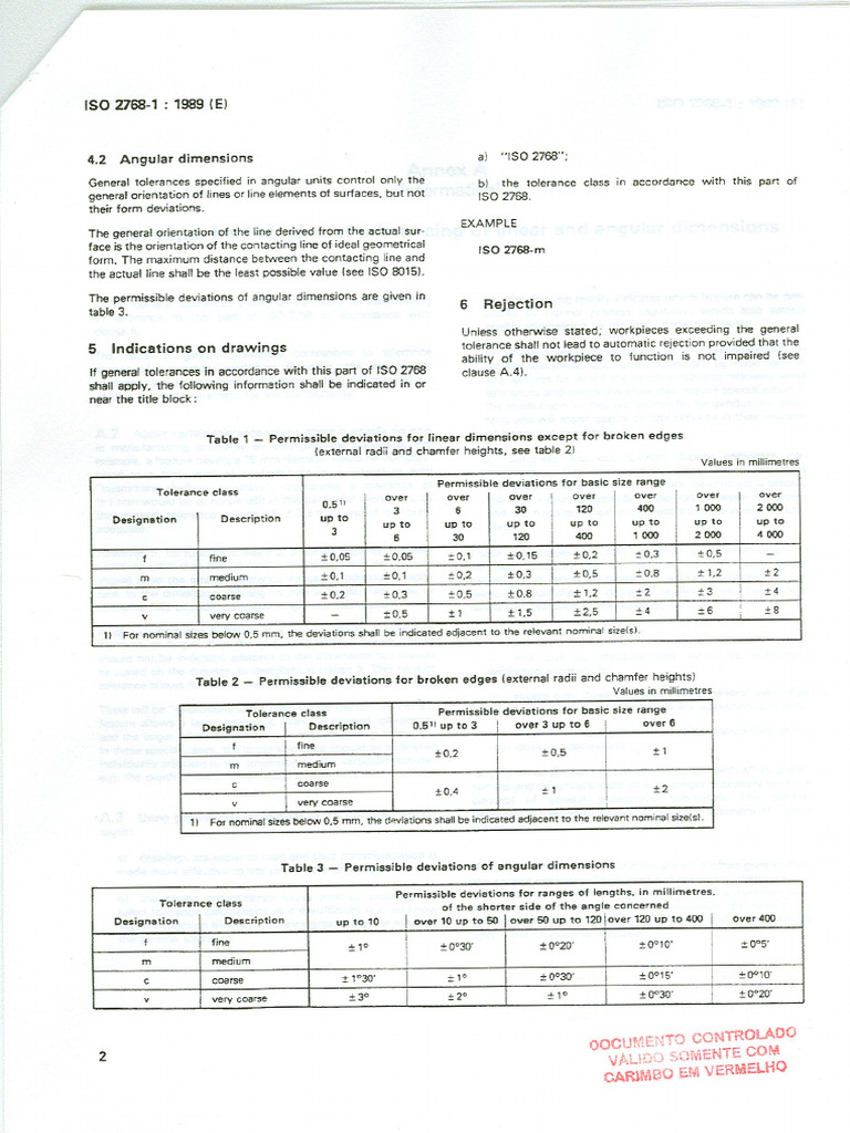 Iso 2768 | PDF