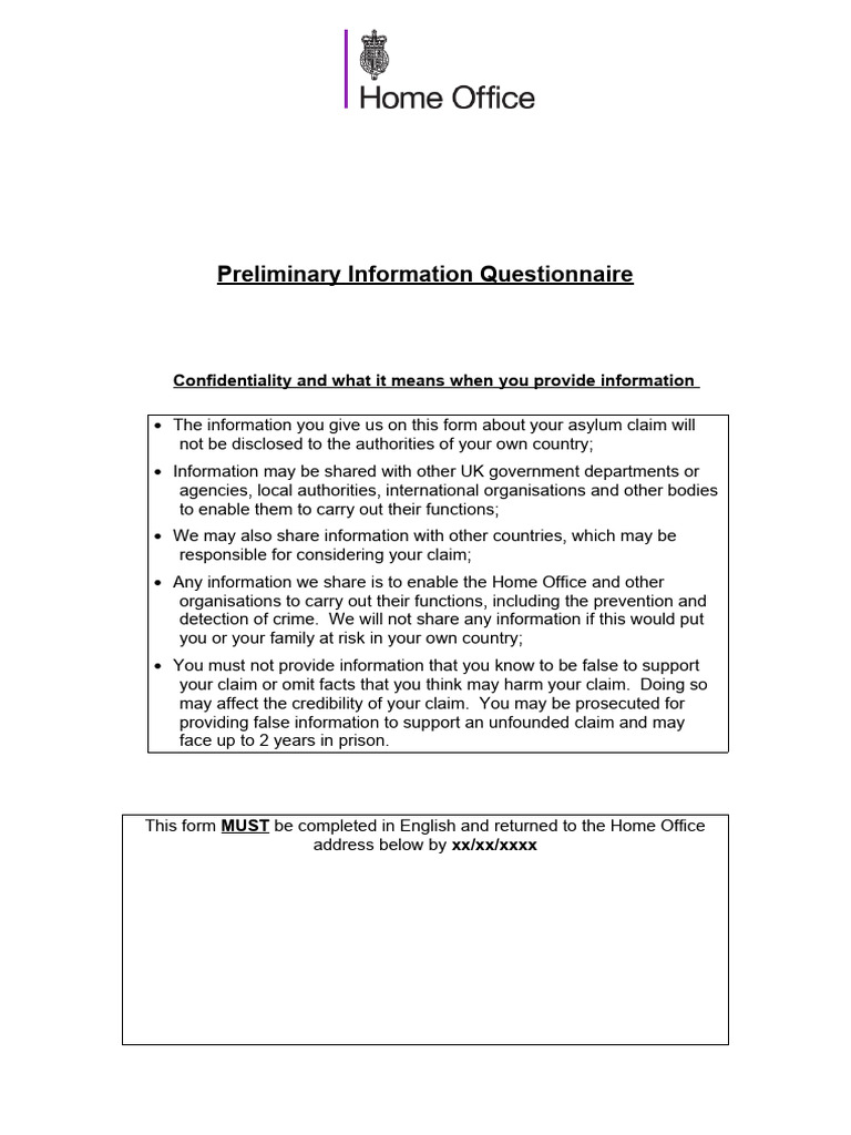 ASL.4940 - Preliminary Information Questionnaire | PDF | Refugee ... ASL.4940 - Preliminary Information Questionnaire | PDF | Refugee ...