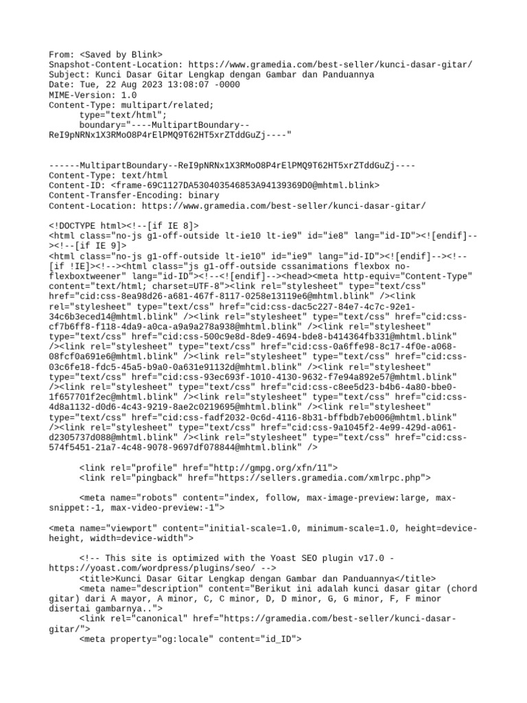 Kunci Dasar Gitar Lengkap dan Panduan | PDF | Networking Standards ...