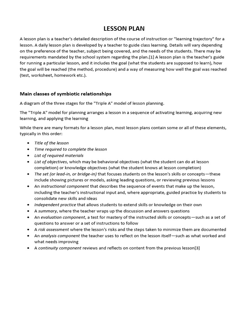 Comprehensive Lesson Planning Guide | PDF | Lesson Plan | Learning